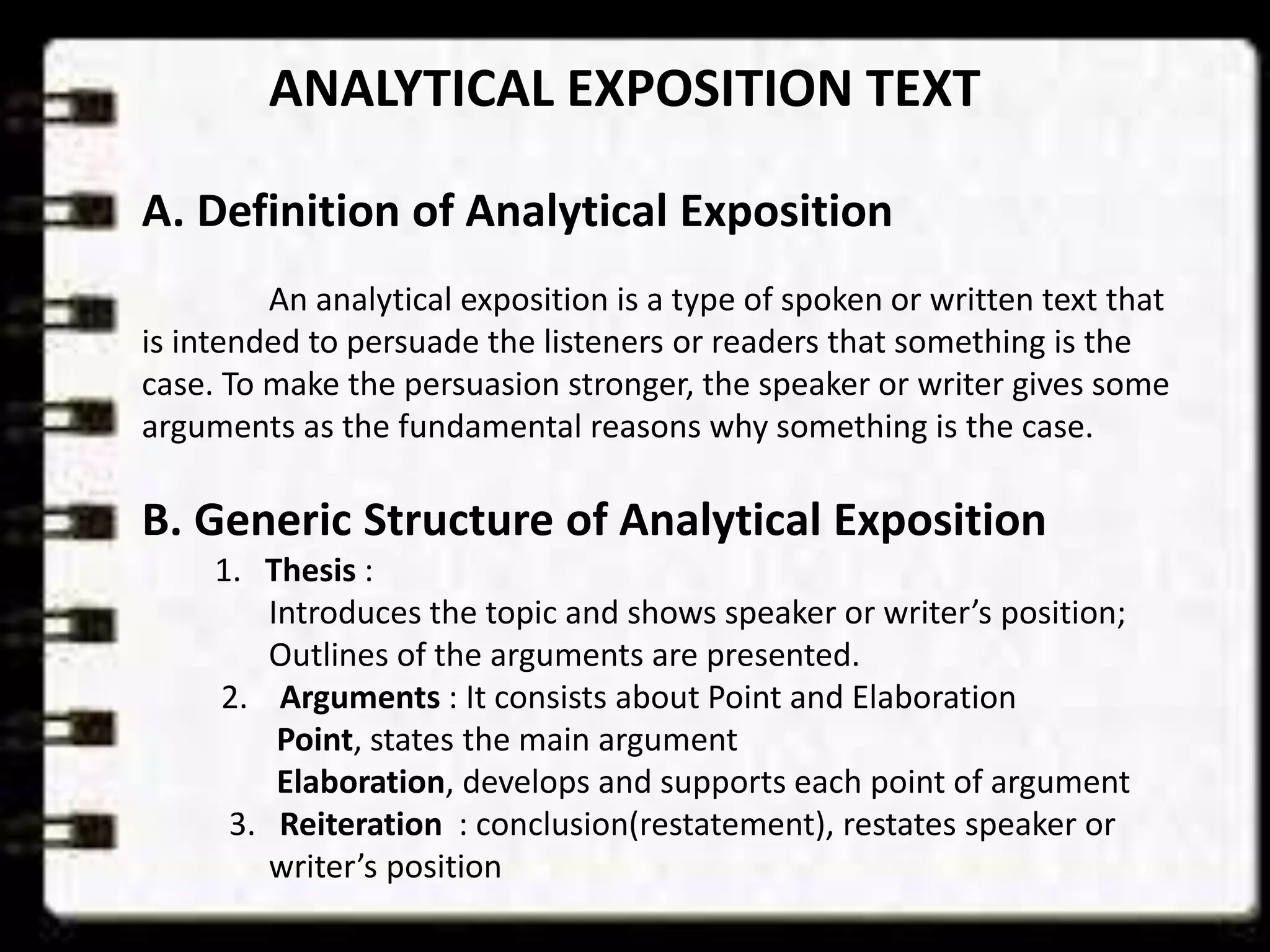analytical exposition | PPTX
