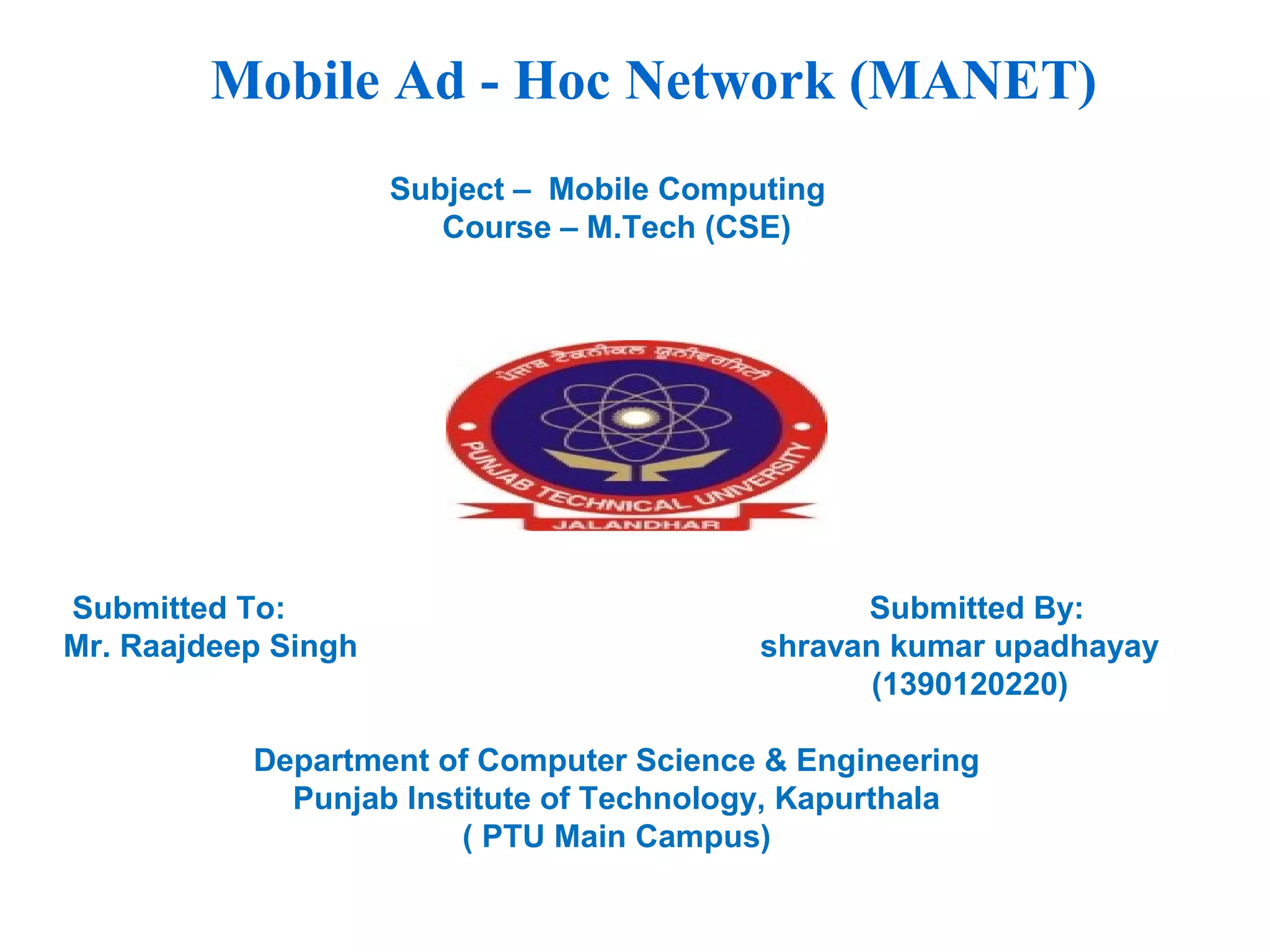 Introduction of Manet | PPT