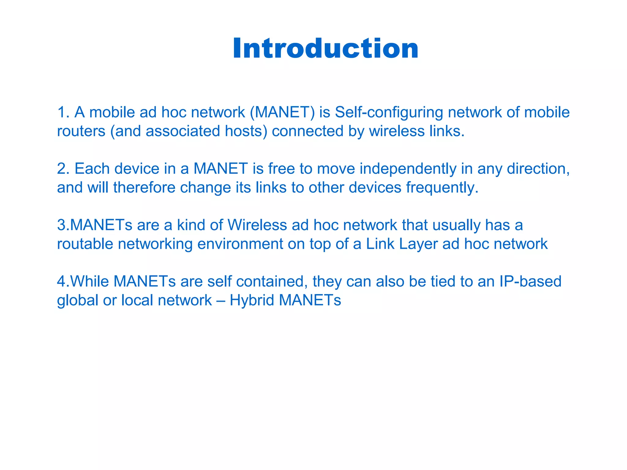 Introduction of Manet | PPT