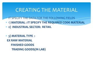 Presentation1 material master data | PPTX