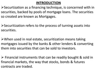 securtization & mortgage loans | PPTX