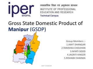 SECTORIAL CONTRIBUTION OF MANIPUR IN GDP OF INDIA | PPTX