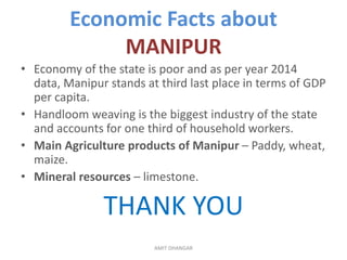 SECTORIAL CONTRIBUTION OF MANIPUR IN GDP OF INDIA | PPTX