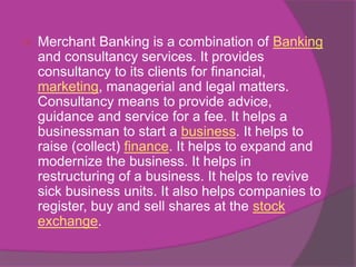 Merchant Banking ppt | PPTX