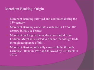 Merchant Banking ppt | PPTX