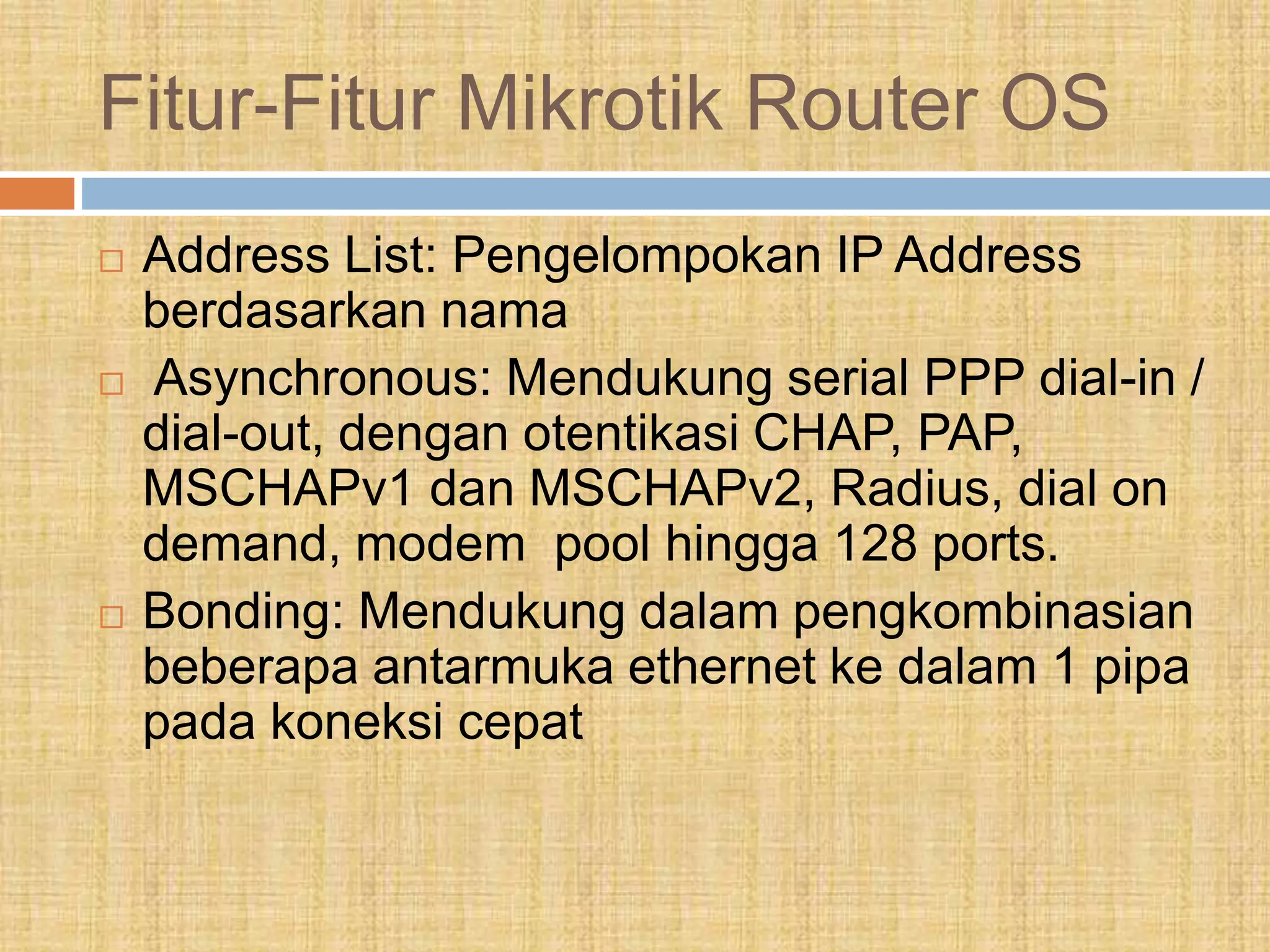 Presentation1 mikrotik | PPT