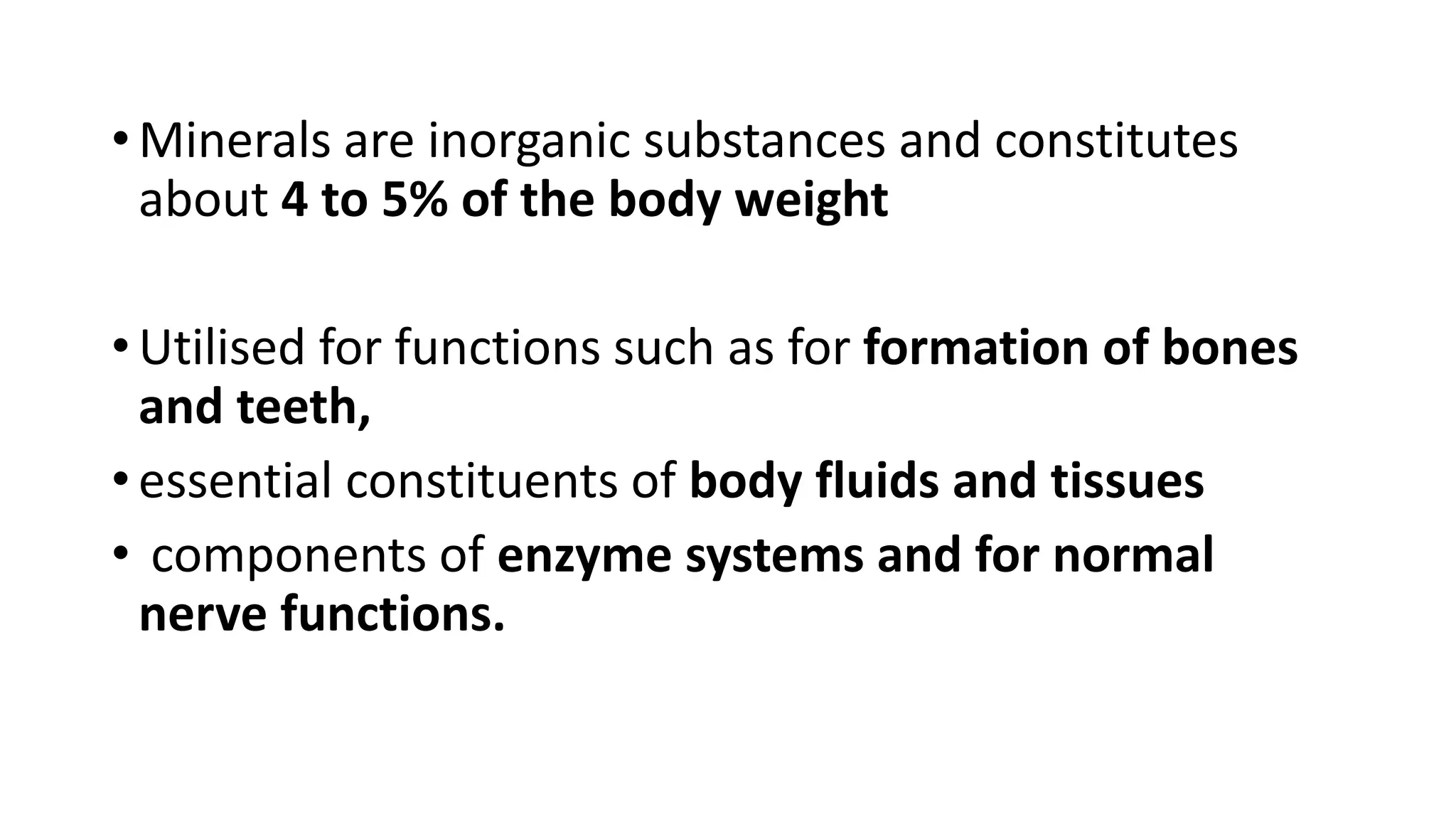Minerals (Nutrition ) Community health nursing | PPTX