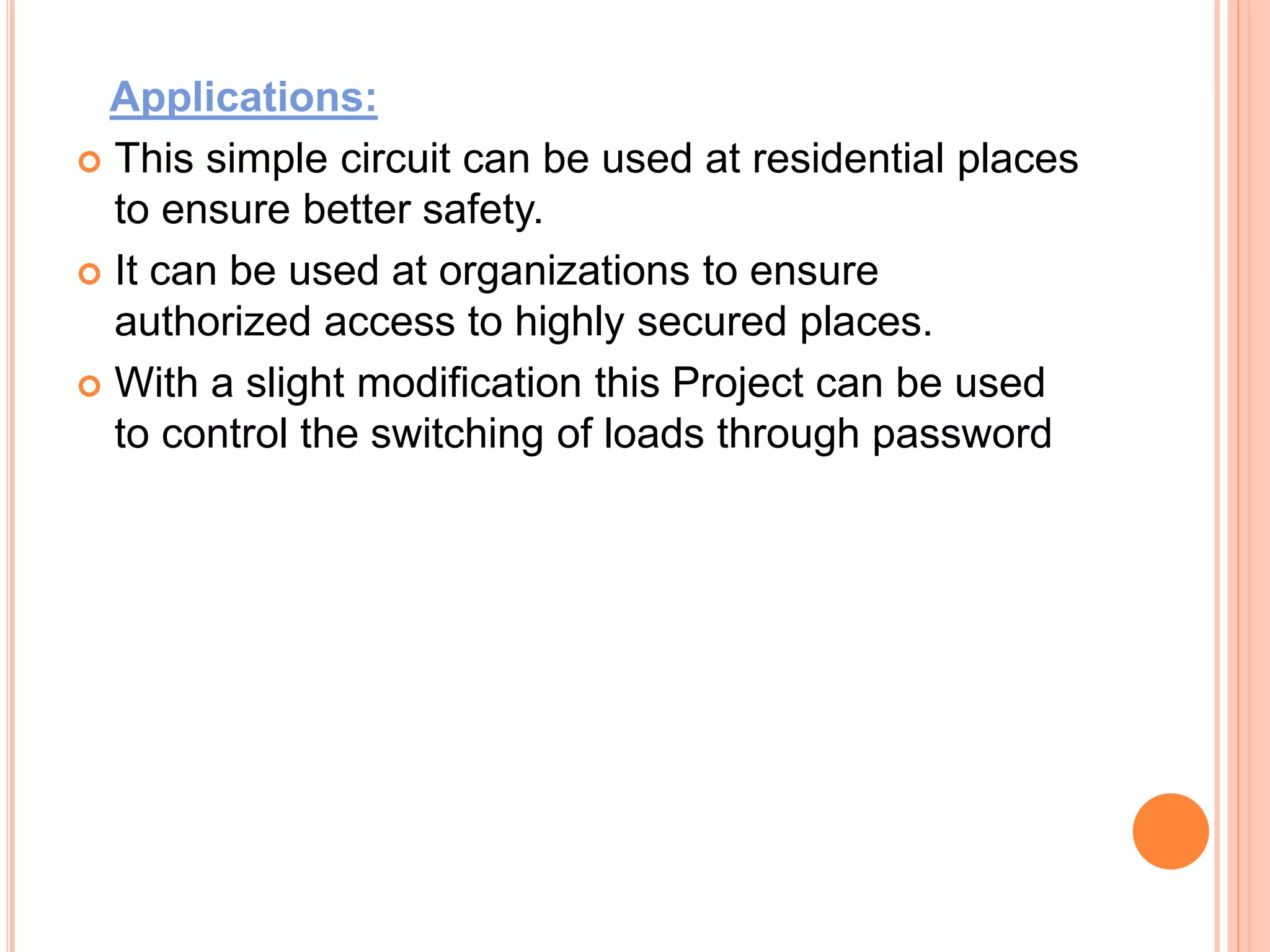 password based door locking system using 8051 | PPTX