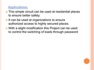 password based door locking system using 8051 | PPTX