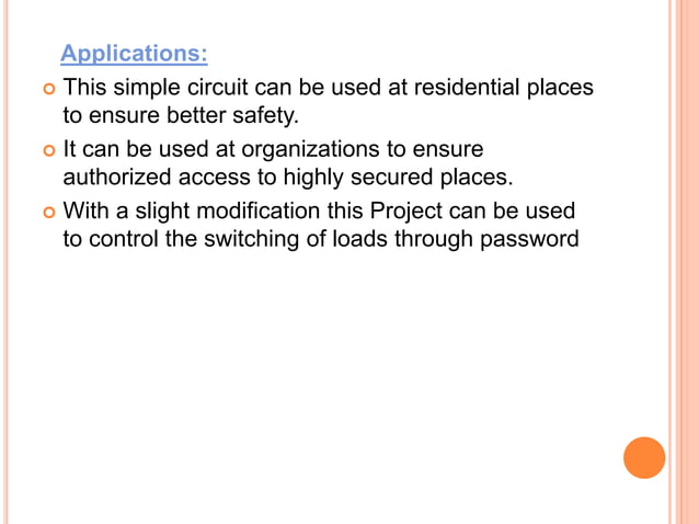 password based door locking system using 8051 | PPTX