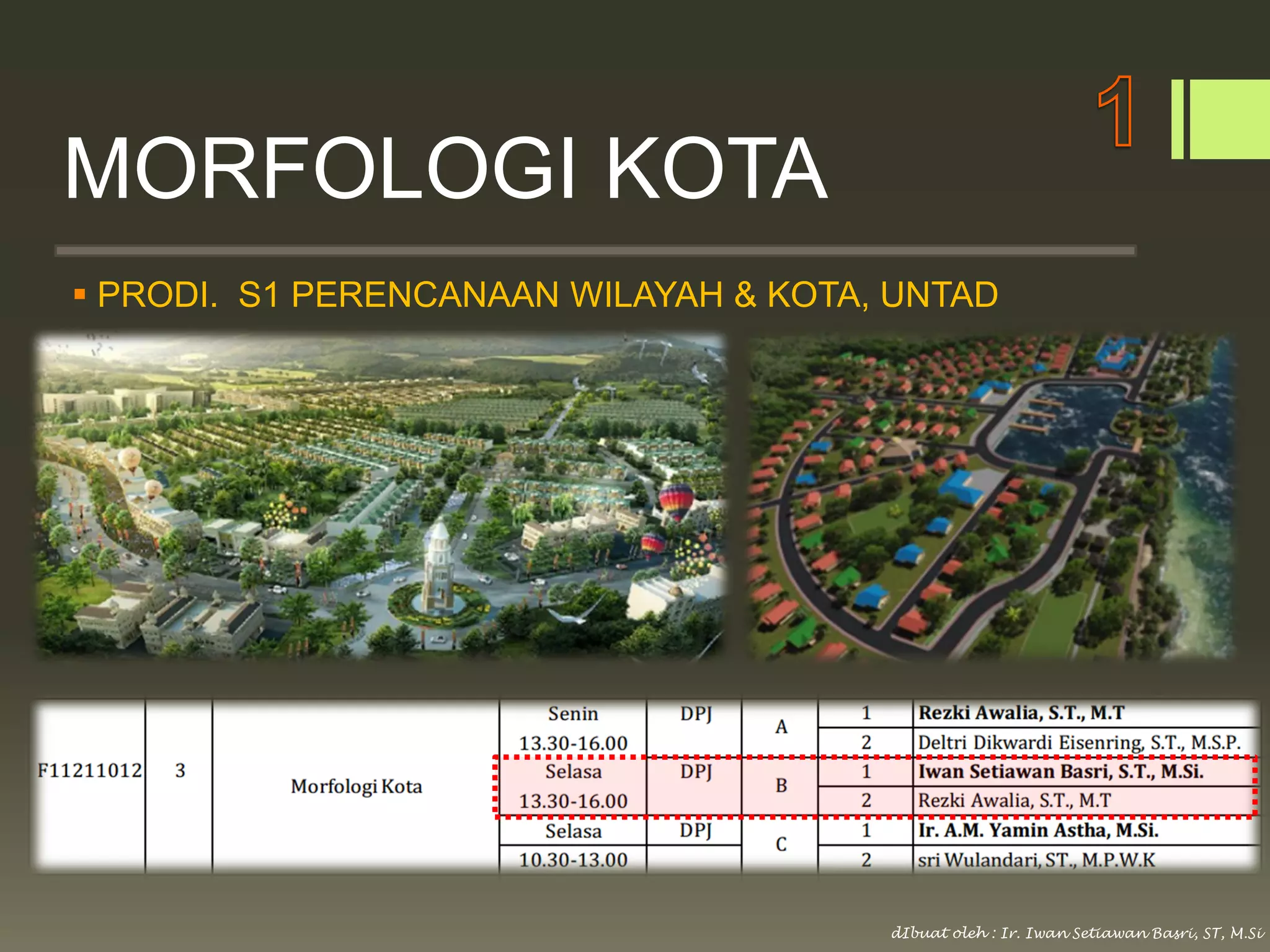 Presentation1 morfologi kota | PDF