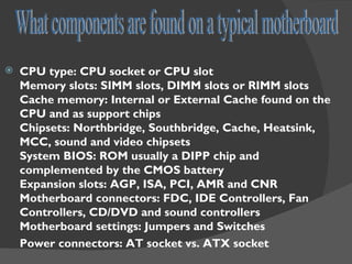 P.C motherboard | PPT