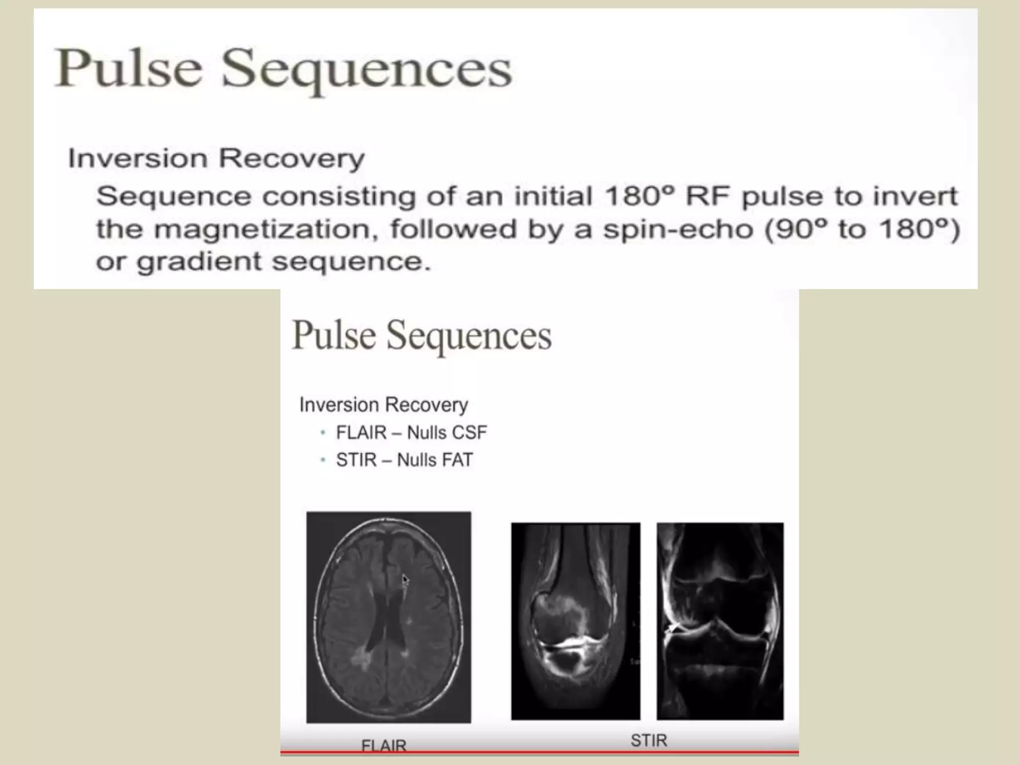Presentation1, mr pulse sequences. | PPTX