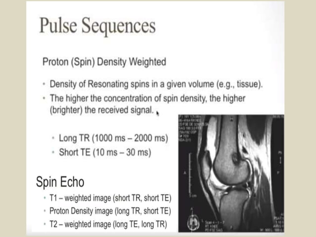 Presentation1, mr pulse sequences.