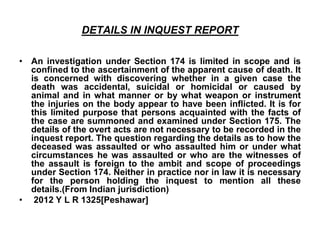 Inquest and Law related to it muhammad farooq khan | PPT