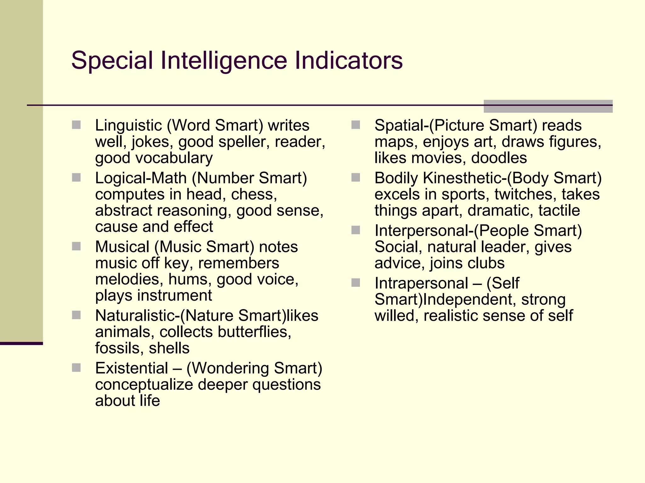 Presentation1 multiple intelligences | PPT
