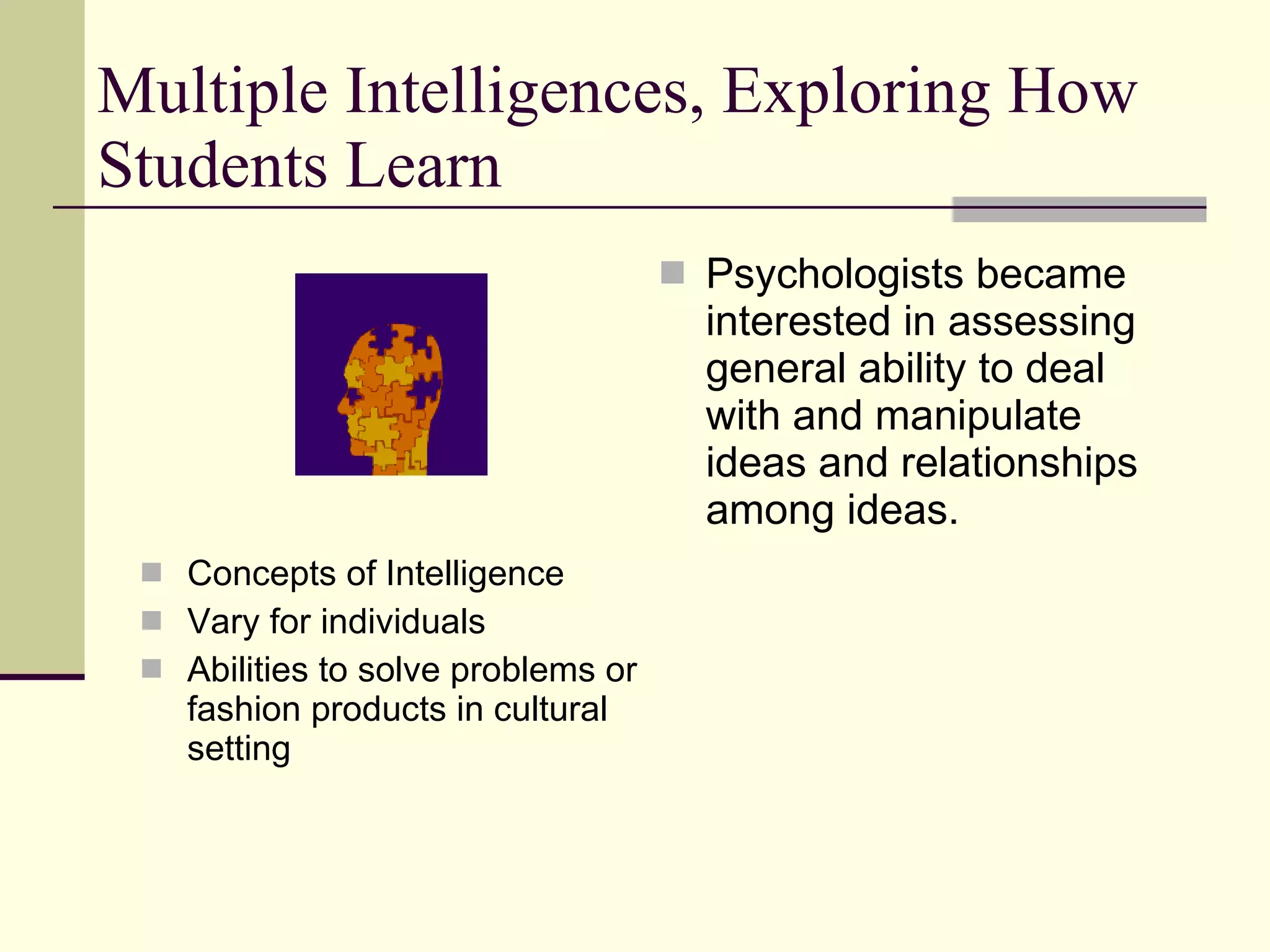 Presentation1 multiple intelligences | PPT