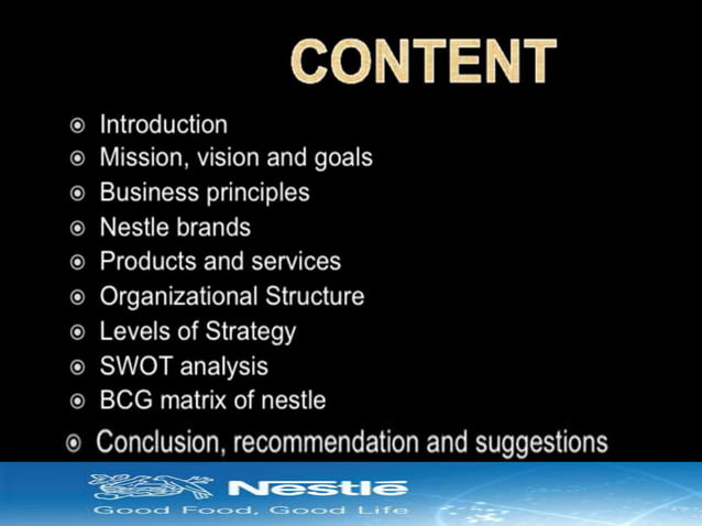 Nestle Organizational structure | PPTX
