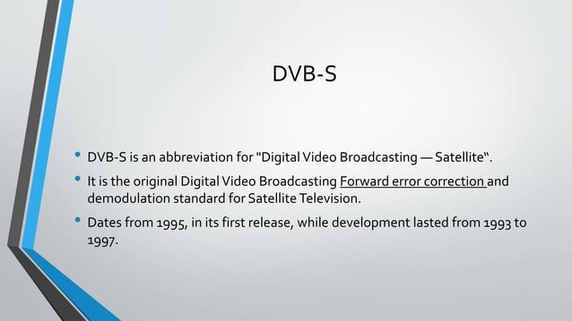 Digital Video Broadcasting (DVB) | PPTX | Digital Audio | Computer Software and Applications