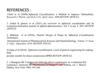 Spherical Crystallization PPT | PPTX