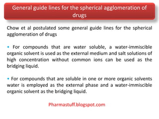 Spherical Crystallization PPT | PPTX