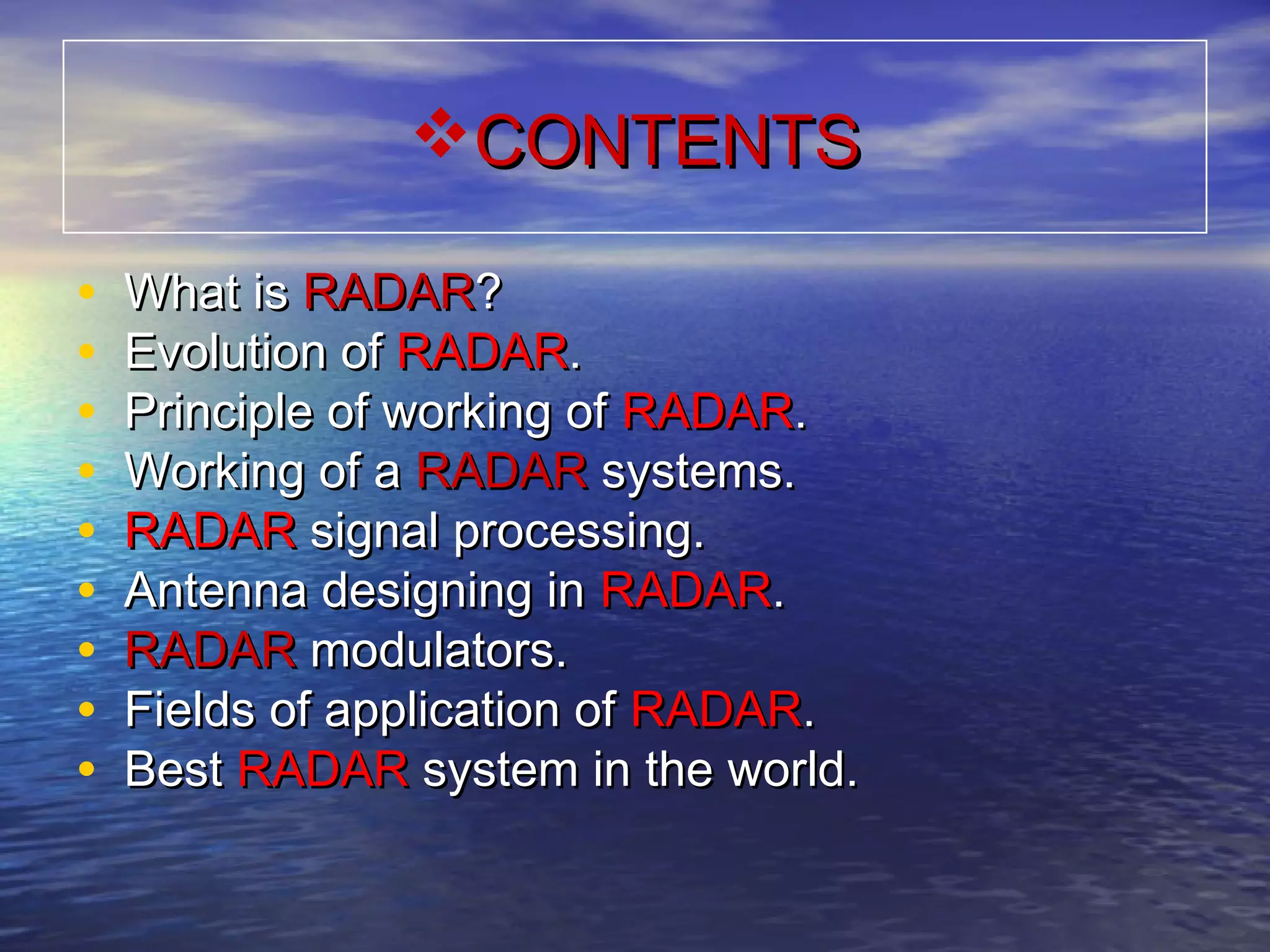 radar technology | PPT