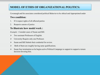 Power,Politics and Conflict Organizational behaviour | PPTX