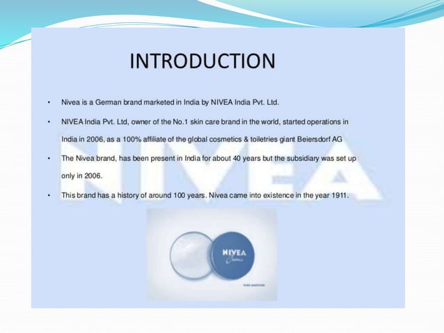 100 years of nivea and its products | PPT