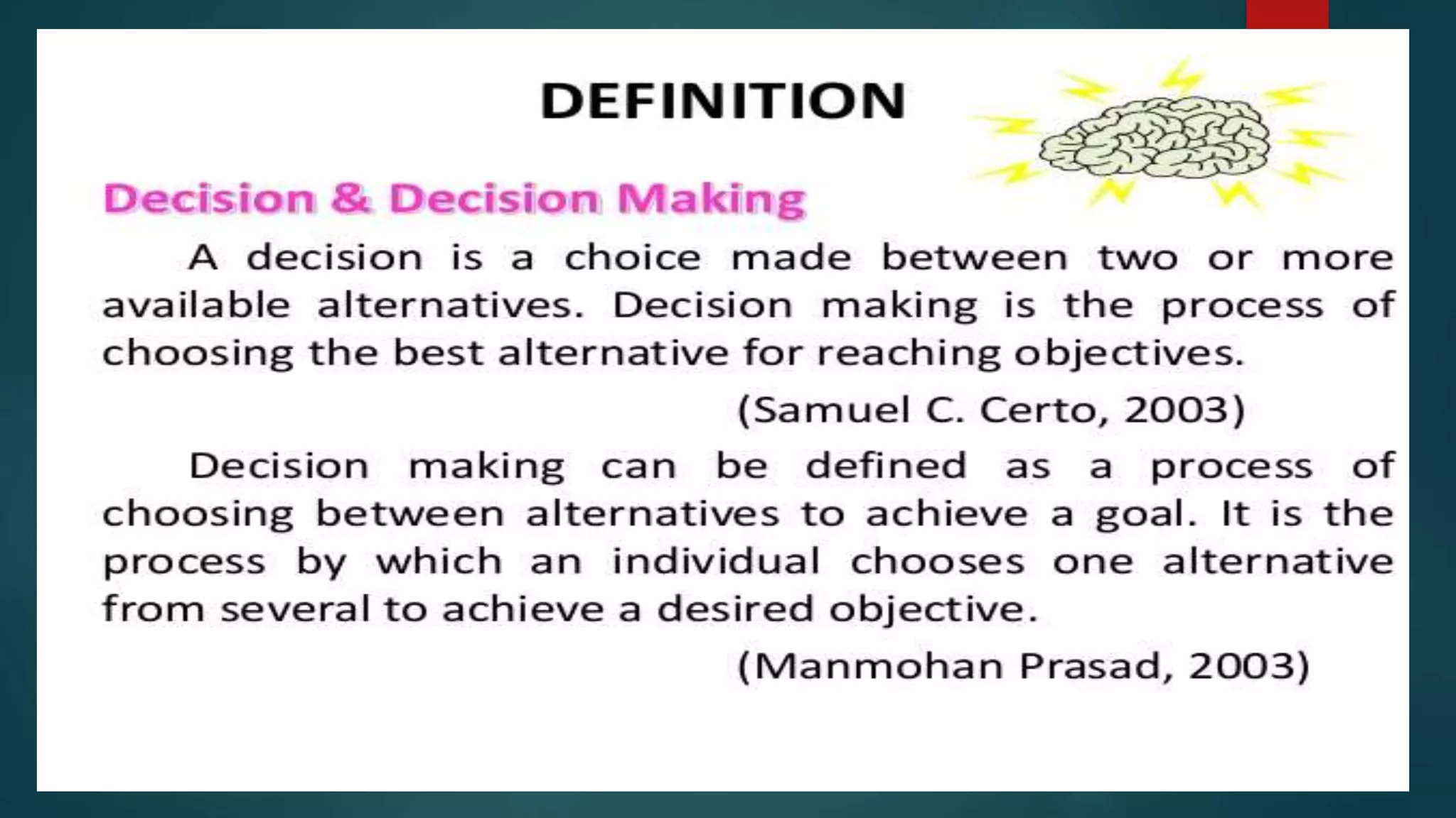 Decision Making Strategies | PPT