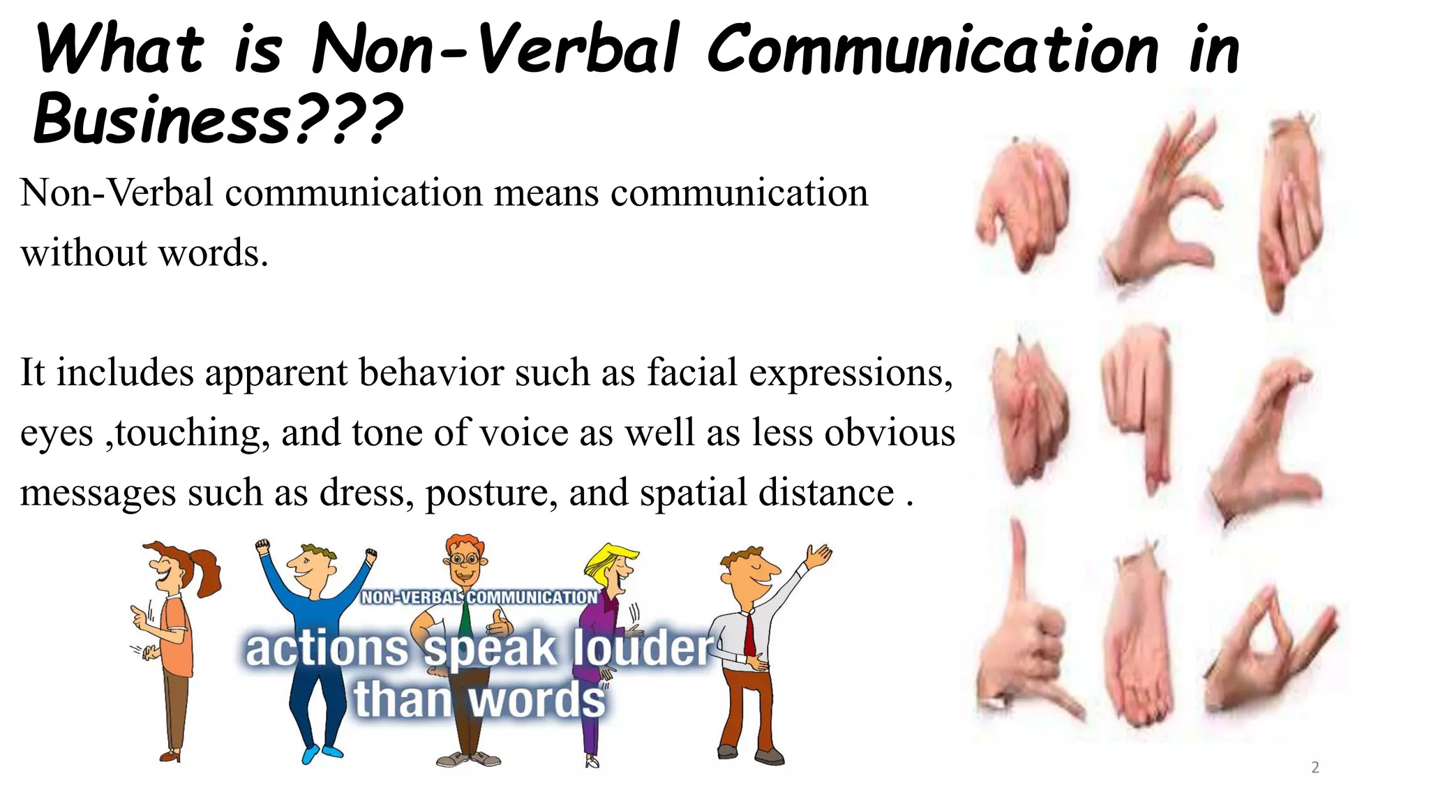 Non verbal Communication in Business. | PPTX