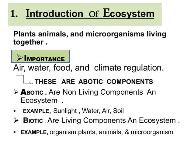 Presentation is about ECOSYSTEM AND CLIMATE CHANGE | PPT
