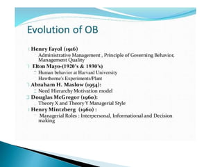 foundation and Background of Organizational Behaviour | PPTX