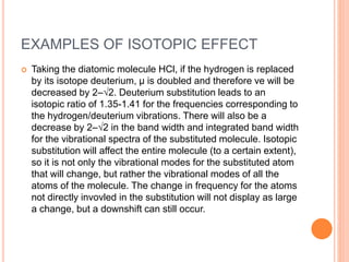 Effect of isotopic subsitution on the transition frequencies | PPTX