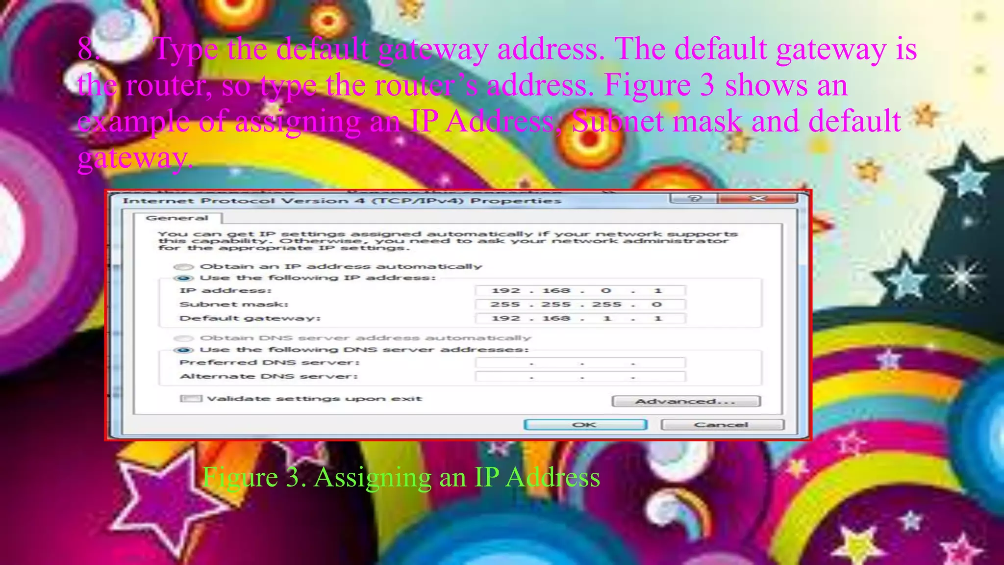 ICT Assigning a static IP Address | PPTX
