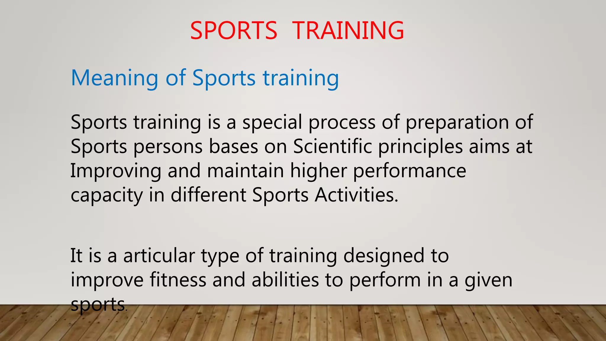 sports training 1 | PPT