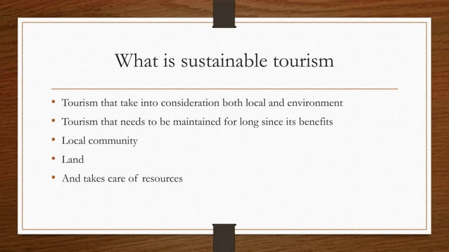 sustainable tourism | PPTX | Travel