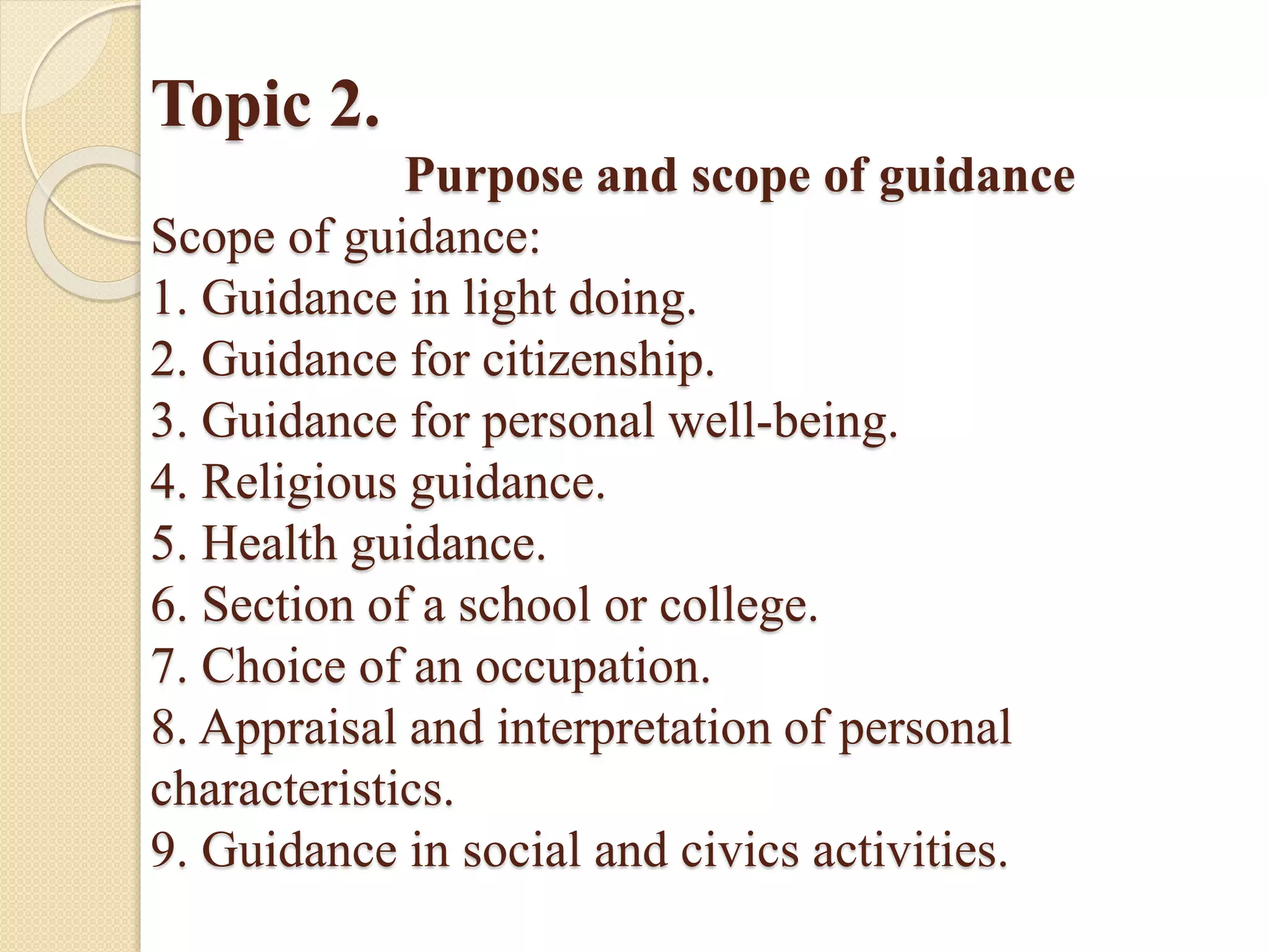 Presentation1 on guidance | PPTX