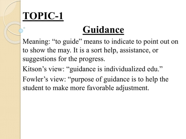 Presentation1 on guidance | PPTX | Education