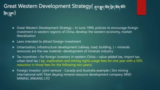 The Development of mining industry in Tibet | PPTX | Commodities | Economy