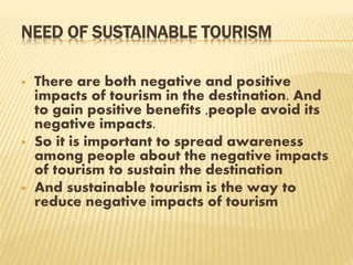 Sustainable tourism | PPTX
