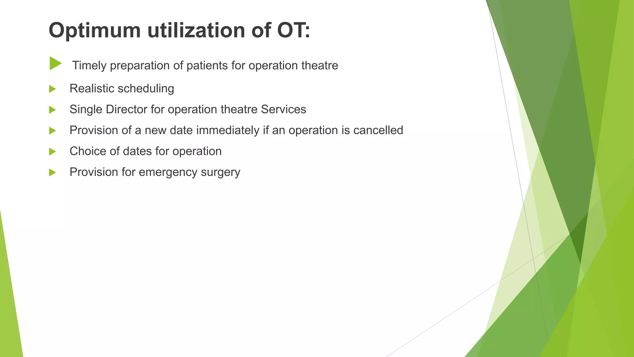 Case study on Operation Theater | PPTX