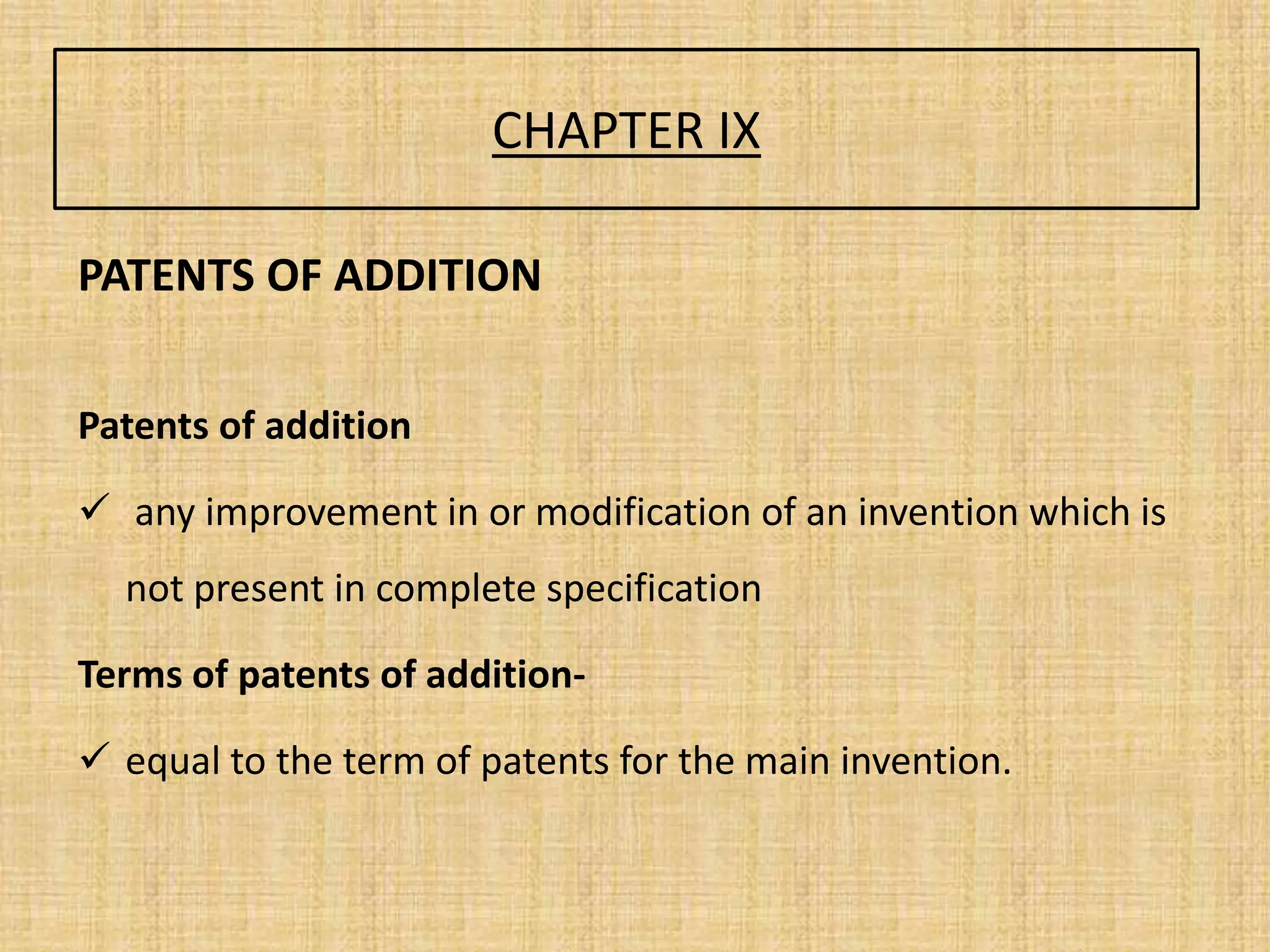 patent act 1970 ppt by srota dawn | PPTX