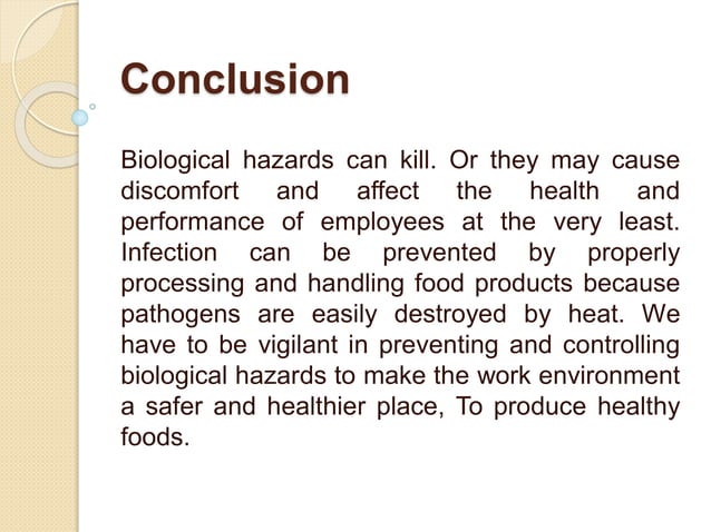 biological hazards in food processing | PDF | Infectious Diseases ...