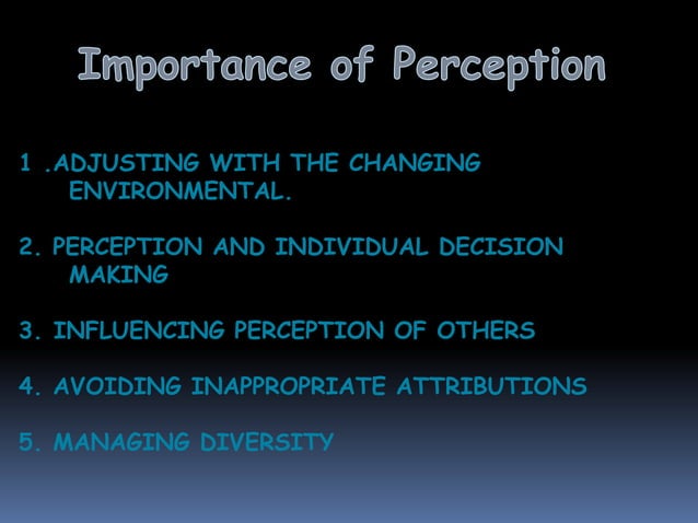 PowerPoint Presentation on perception | PPTX | Science