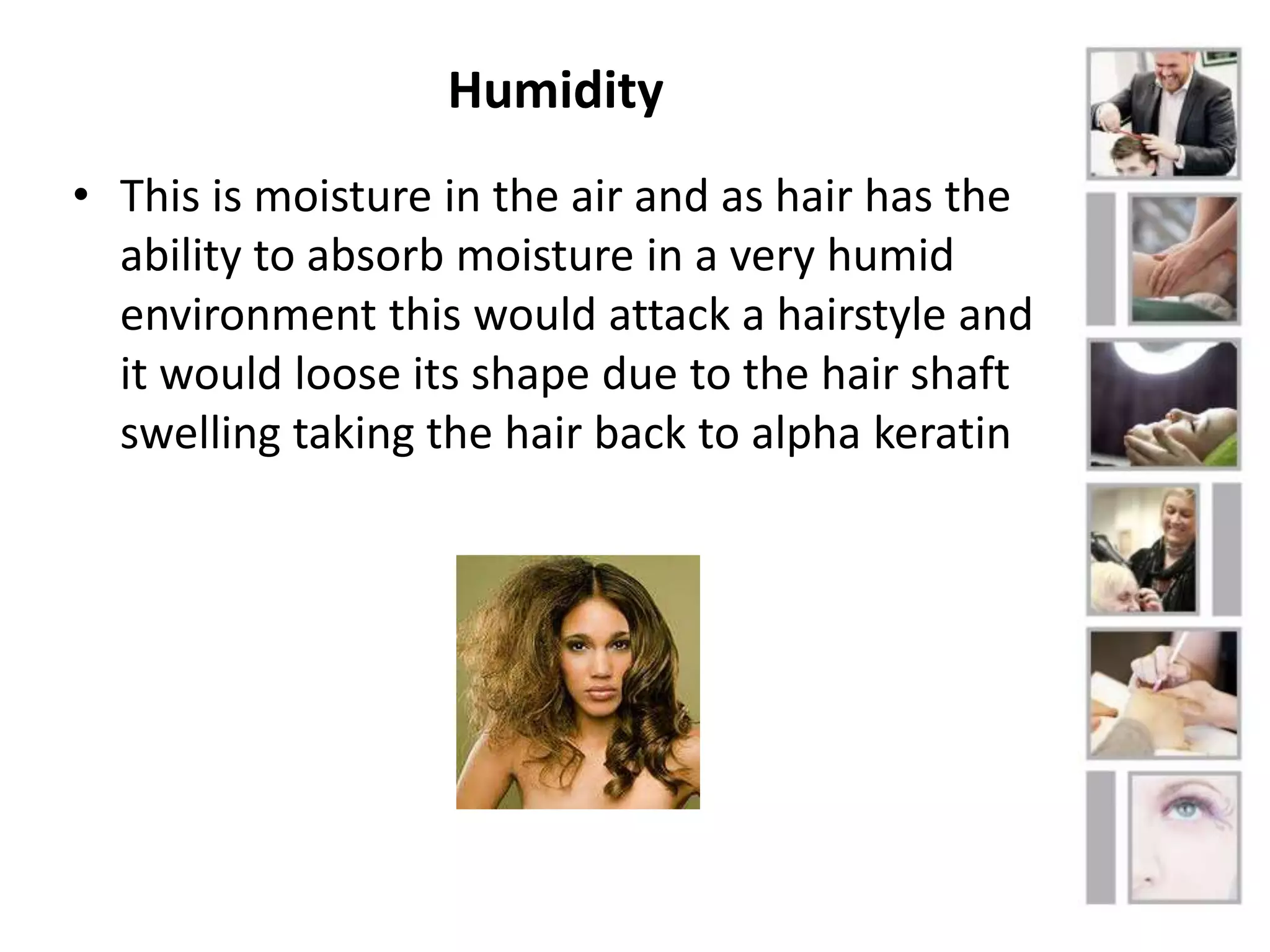 Physical changes that take place within hair structure when styling ...