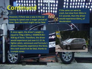 Presentation1 physics | PPTX | Auto Safety Technologies | Auto Technology