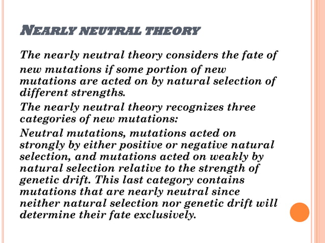 Presentation1population neutral theory | PPT