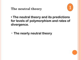 Presentation1population neutral theory | PPT