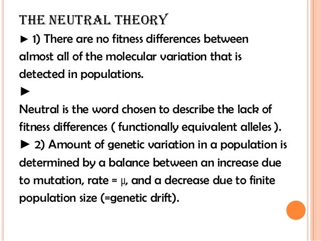 Presentation1population neutral theory