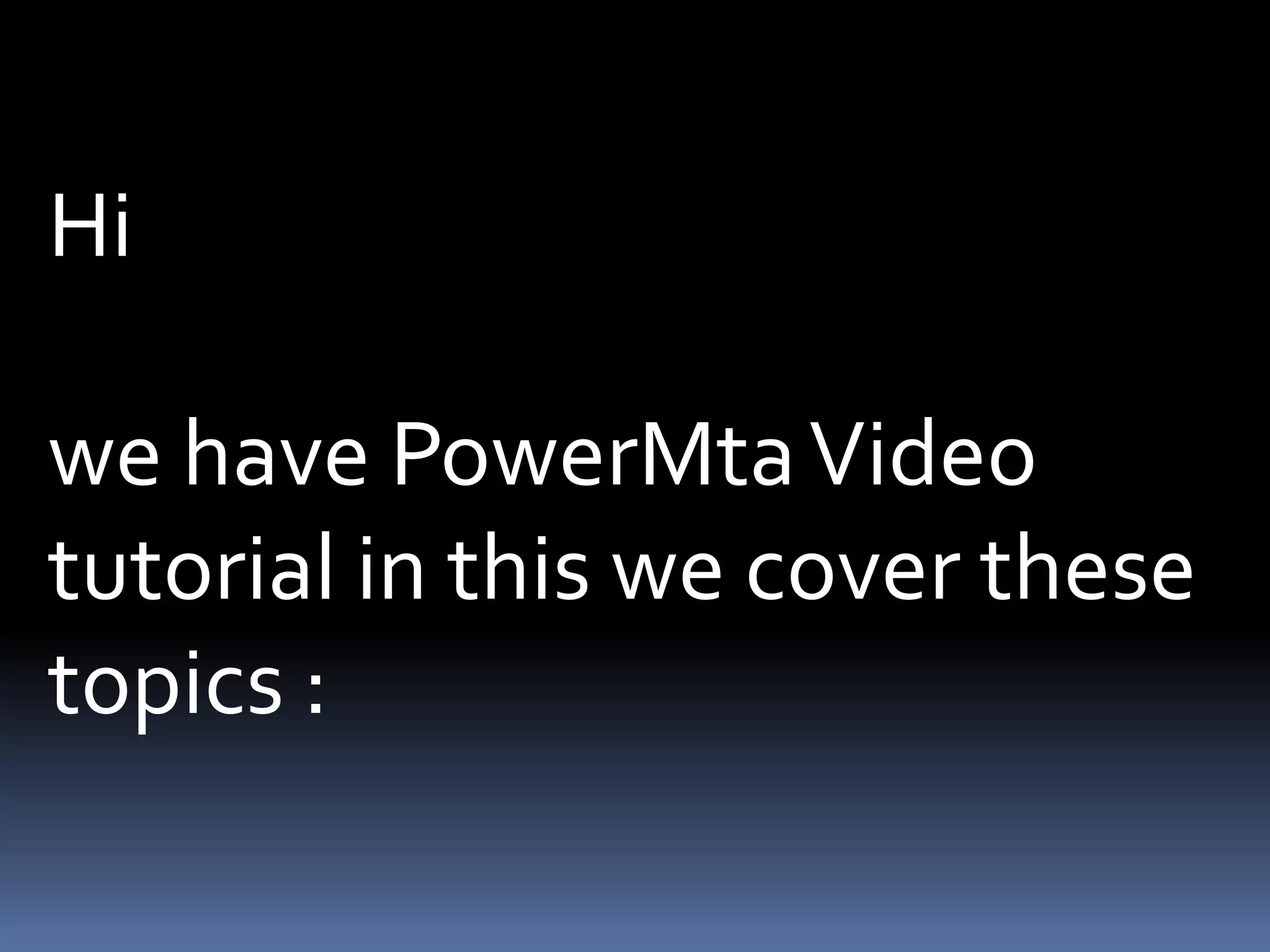 power mta | PPTX